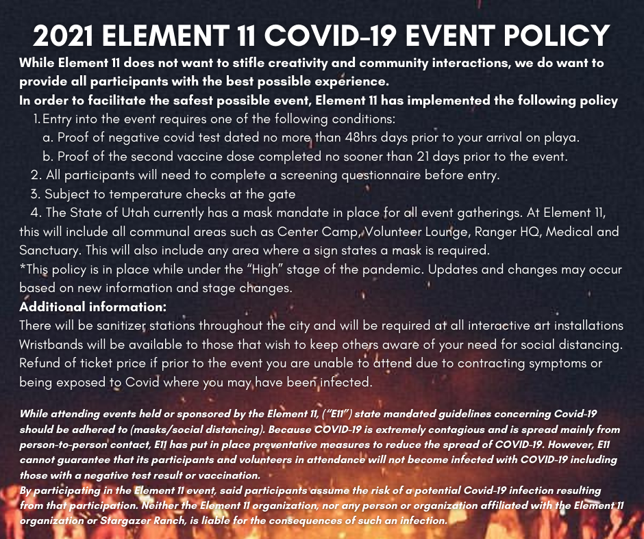 ELEMENT 11 - A Sanctioned, Regional, Burning Man Event